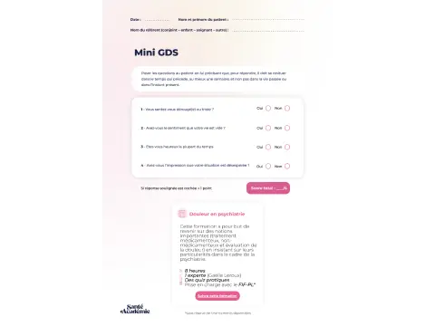 Télécharger gratuitement notre Échelle Mini GDS | Santé Académie