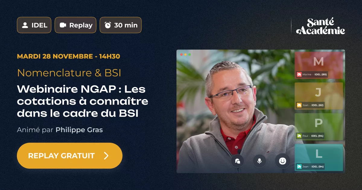 Webinaire NGAP : Les cotations à connaître dans le cadre du BSI ...
